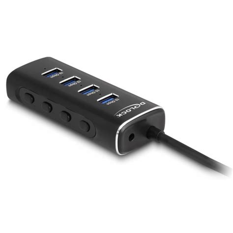 Delock 4 Portos Usb 10 Gbps Hub Usb Type C Csatlakozóval 60 Cm Hosszú