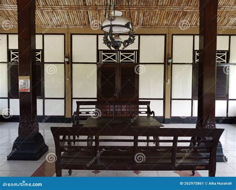 Indoor Traditional House Java Indonesia Stock Image Image Of House