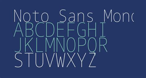 Noto Sans Mono Condensed Thin Free Font What Font Is