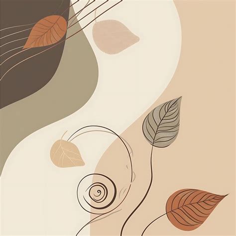 Premium Photo Design Spiral Lines With Snail And Leaf Decorations