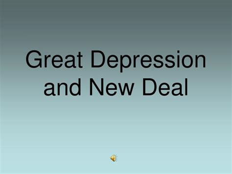 Ppt Great Depression And New Deal Powerpoint Presentation Free