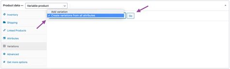 Variable Product Woocommerce