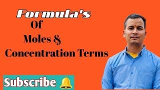 Formula S Of No Of Moles U0026 Concentration Term Doovi