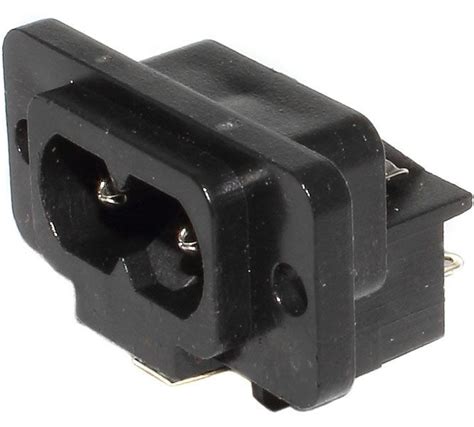 Разъём питания Iec 320 C8 под пайку на корпус купить с доставкой по выгодным ценам в