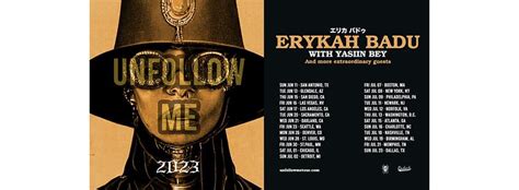 Erykah Badu Announces U S Unfollow Me Tour With Yasiin Bey