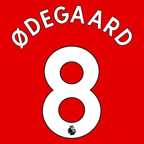 Epl Odegaard 23 24 White Official Name And Number Set Nikys Sports