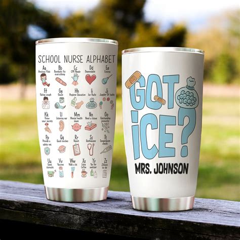 School Nurse Mug Personalized Name Steel Stainless Tumbler School