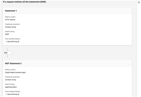 amazon web services aws aws wafv2 web acl rule and statement syntax