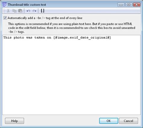 How To Add Exif Or Image File Information To The Thumbnails Title