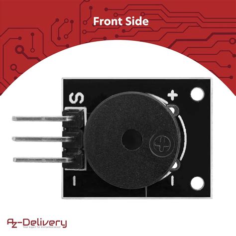 Azdelivery 5 X Ky 006 Passive Piezo Buzzer Speaker Alarm Module Breakout Board Compatible With