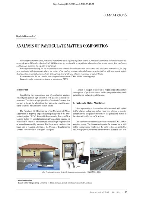 PDF Analysis Of Particulate Matter Composition