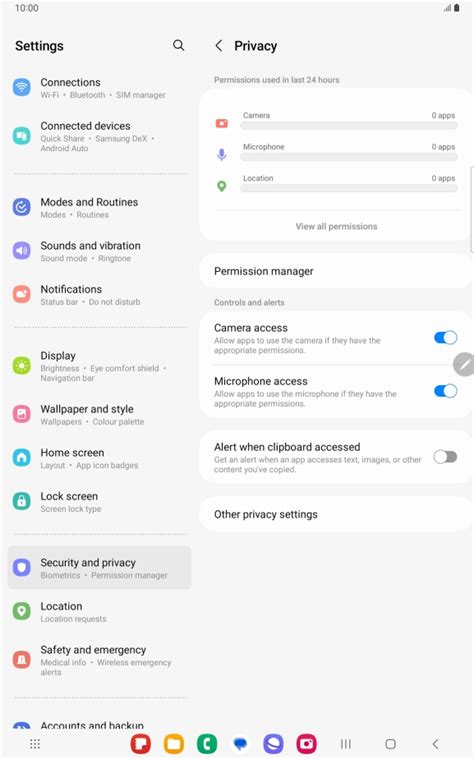 Turn App Permissions On Or Off Samsung Galaxy Tab S9 5g Optus