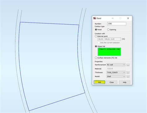 Robot Structural Analysis에서 패널 등고선 정의에 Dxf Dwg 배경 형상을 사용할 수 있습니까