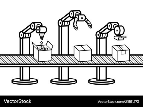Industrielle Roboterarm Lizenzfreies Vektorbild