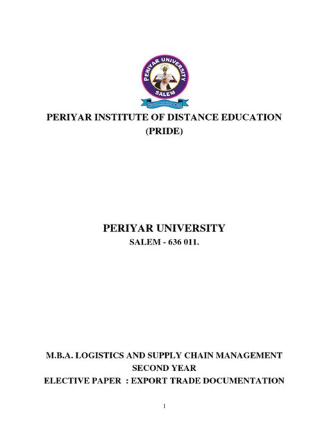 Export Trade Documentation Pdf