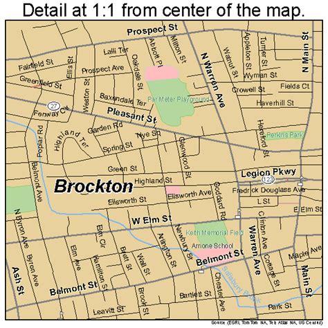 Brockton Massachusetts Street Map 2509000