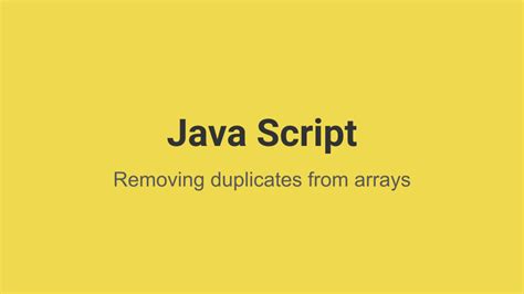 How To Remove Duplicates From Arrays In Javascript 3 Efficient Methods By Sebastian Dziura