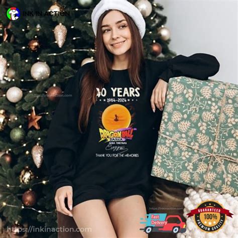 40 Years Dragon Ball Daima Akira Toriyama Signature Memorial T Shirt