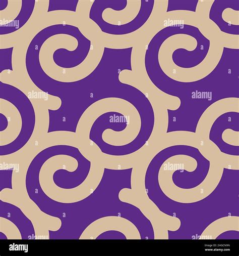 Beige spiral seamless pattern on purple background. Abstract retro background Stock Vector Image ...