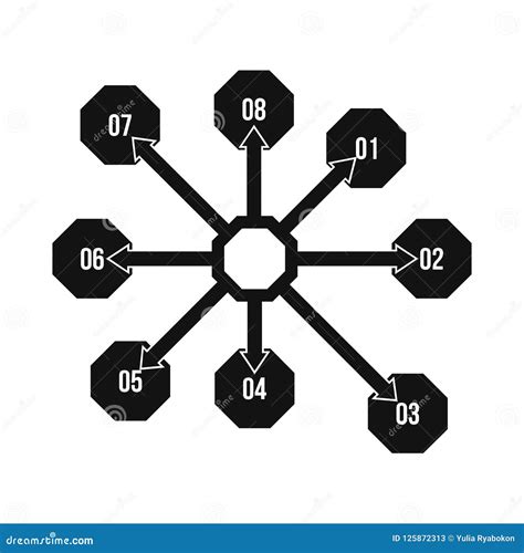 Flowchart Diagram Scheme Icon Simple Style Stock Illustration Illustration Of Data Isolated