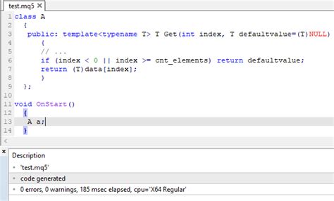 Compiles In Commandline Mode But Not From Editor Templatetypename T