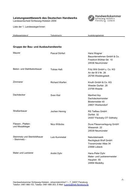 Leistungswettbewerb Des Deutschen Handwerks
