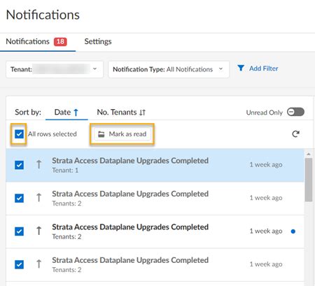 Read Multitenant In App Notifications And Mark As Read