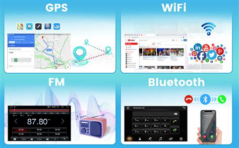 GB GB Stereo Auto CarPlay Din Autoradio Android WiFi Con Navi Pollici Touchscreen