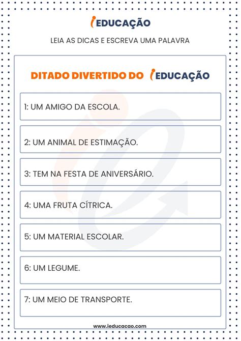 Texto Para Ditado 9 Ano Epnedu