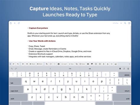 Drafts Where Text Starts