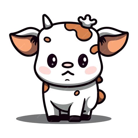 Premium Vector Cute Cow Cartoon Character Vector Illustration Cute