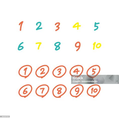 Numbers Icons Set Stock Illustration Download Image Now Arranging Black Background Black