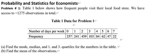 Solved Probability And Statistics For Economists Problem Chegg