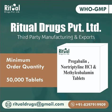 Pregabalin Sr Nortriptyline Hcl And Methylcobalamin Tablets 75 Mg At ₹ 340 20 Box In Sonipat