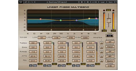 Waves Linear Phase Multiband Compressor Multiband LMBTDM B H