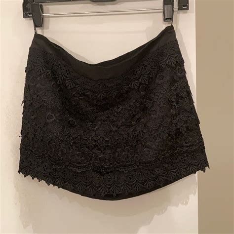 Nwt Forever 21 Layered Lace Lined Black Skirt Nel 2024