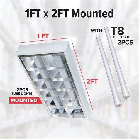 T8 Louver Housing With Or Without Led Tube Light High Quality Recessed And Mounted Ceiling