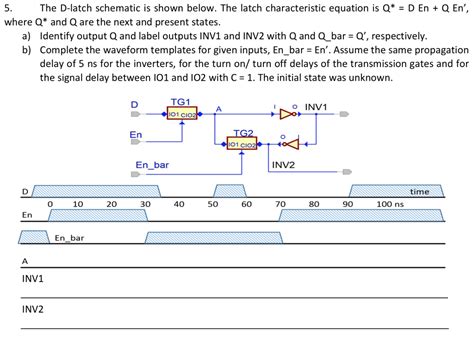 solved the d latch schematic is shown below the latch