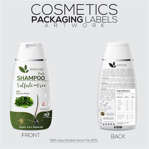 Premium Vector Cosmetics Packaging Label Bottle Mockup And Label