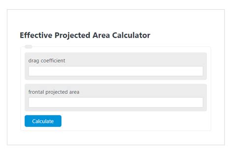 Effective Projected Area Calculator Calculator Academy