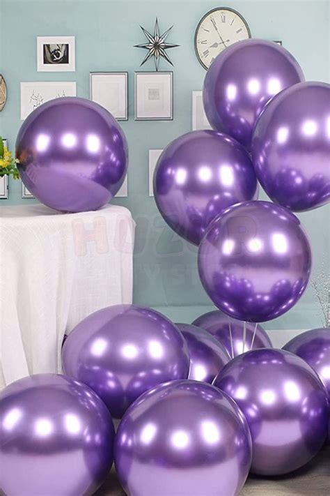 Huzur Party Store Mor Renkli Krom Balon Adet Cm Inanılmaz Parlak Aynalı Rengi Canlı Doğum