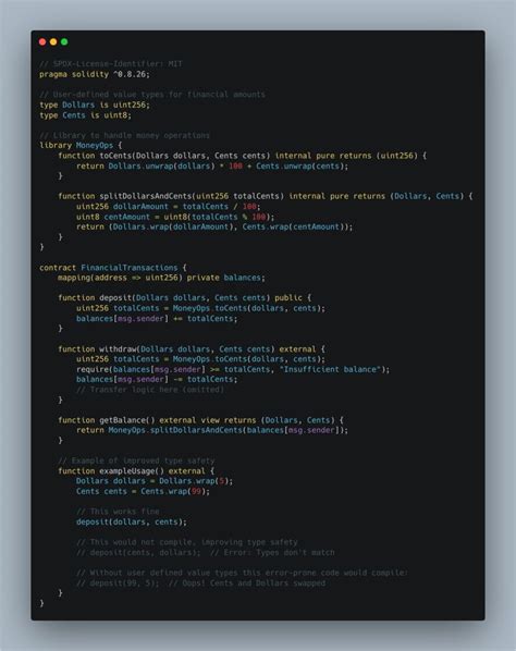 Gabi On Linkedin User Defined Value Types In Solidity Soliditys