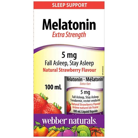 Webber Naturals Melatonin 5mg Συμπλήρωμα για τον Ύπνο 100ml Natural