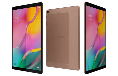 Samsung Galaxy Tab A 10 1 2019 Gold 3d Model Cgtrader