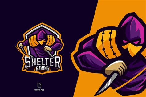 Premium Vector Blue Ninja Mascot Game Logo For Esport And Sport Team