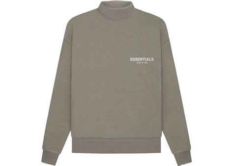 Fear Of God Essentials Mockneck Desert Taupe Mens Ss22 Us