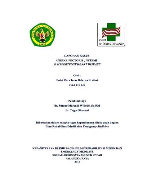 Pdf Laporan Kasus Angina Pectoris Nstemi Uap Compress Pdf
