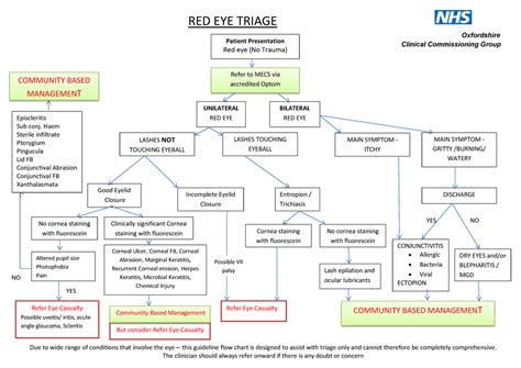 Red Eye 1 Flowchart Handig Bij Rode Ogen Oxfordshire Clinical