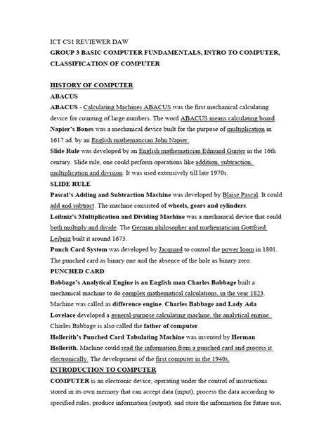 Ict Cs1 Reviewer Pdf Computer Hardware Computer Data Storage