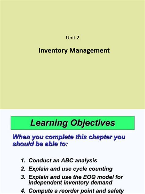Inventory Management Pdf Lean Manufacturing Inventory